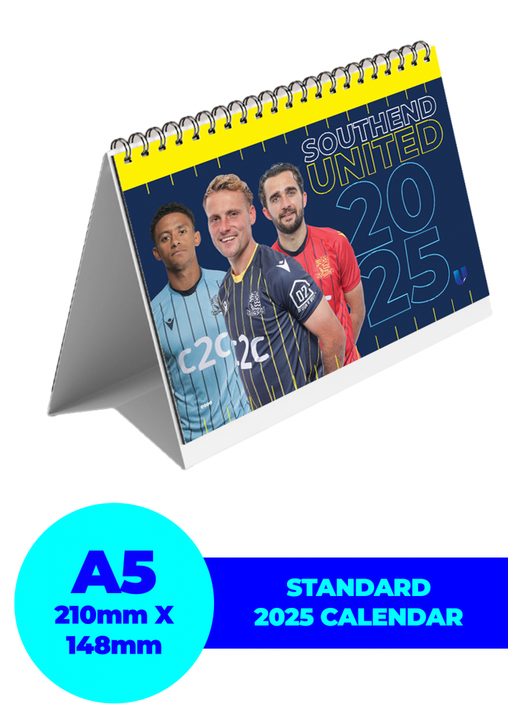 SUFC 2025 STANDARD A5 DESKTOP CALENDAR - Upic Calendars